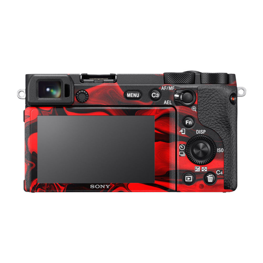 Red Lava Flow Sony A6600 Camera Skins