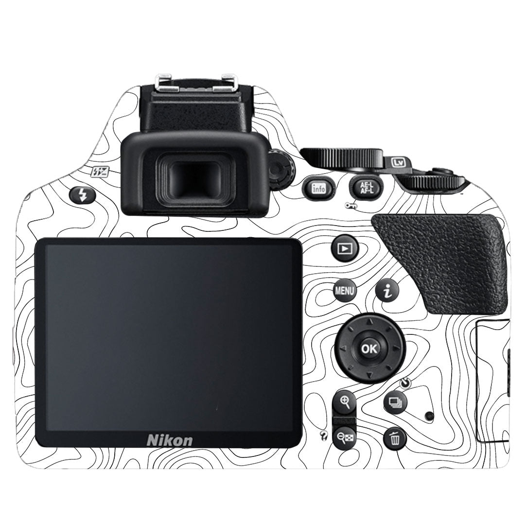 White Contour Design Nikon D3500 Camera Skins