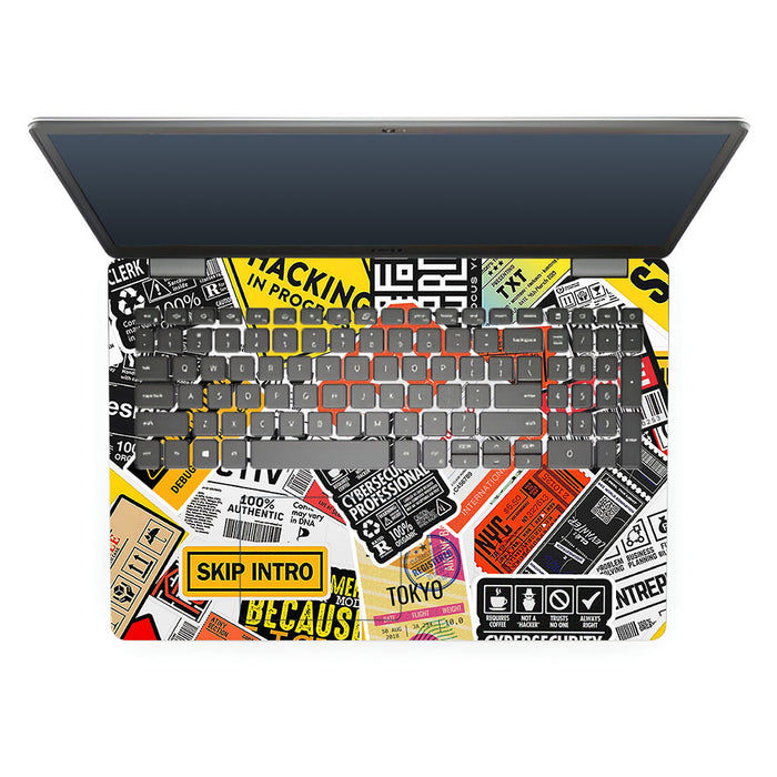 Tech Aesthetic Sticker Collage Dell Inspiron 3501 Laptop Skin