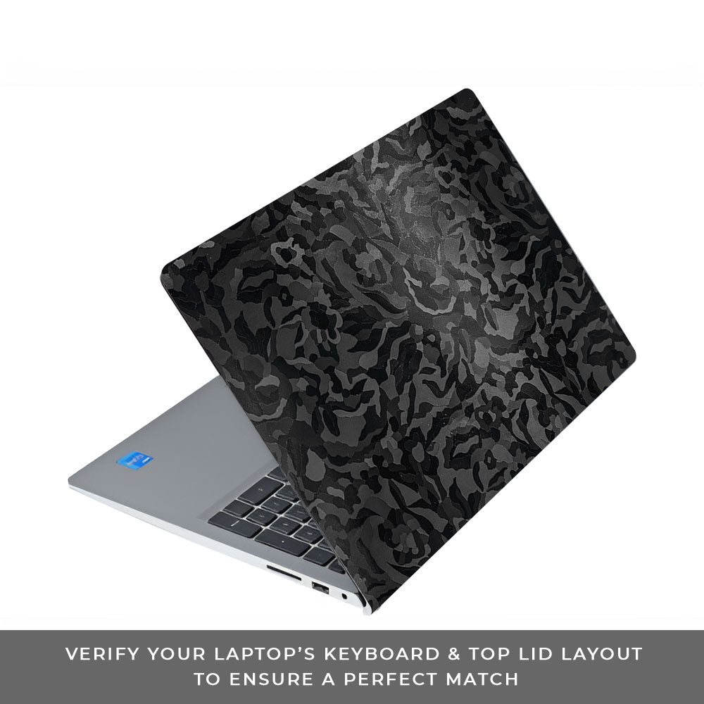 Black Camouflage Dell Inspiron 3520 Laptop Skin