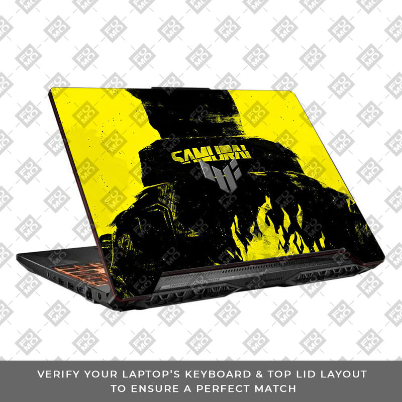 Backlit SAMURAI Jacket Asus TUF F15 FX506 & A15 FA506 Laptop Skin
