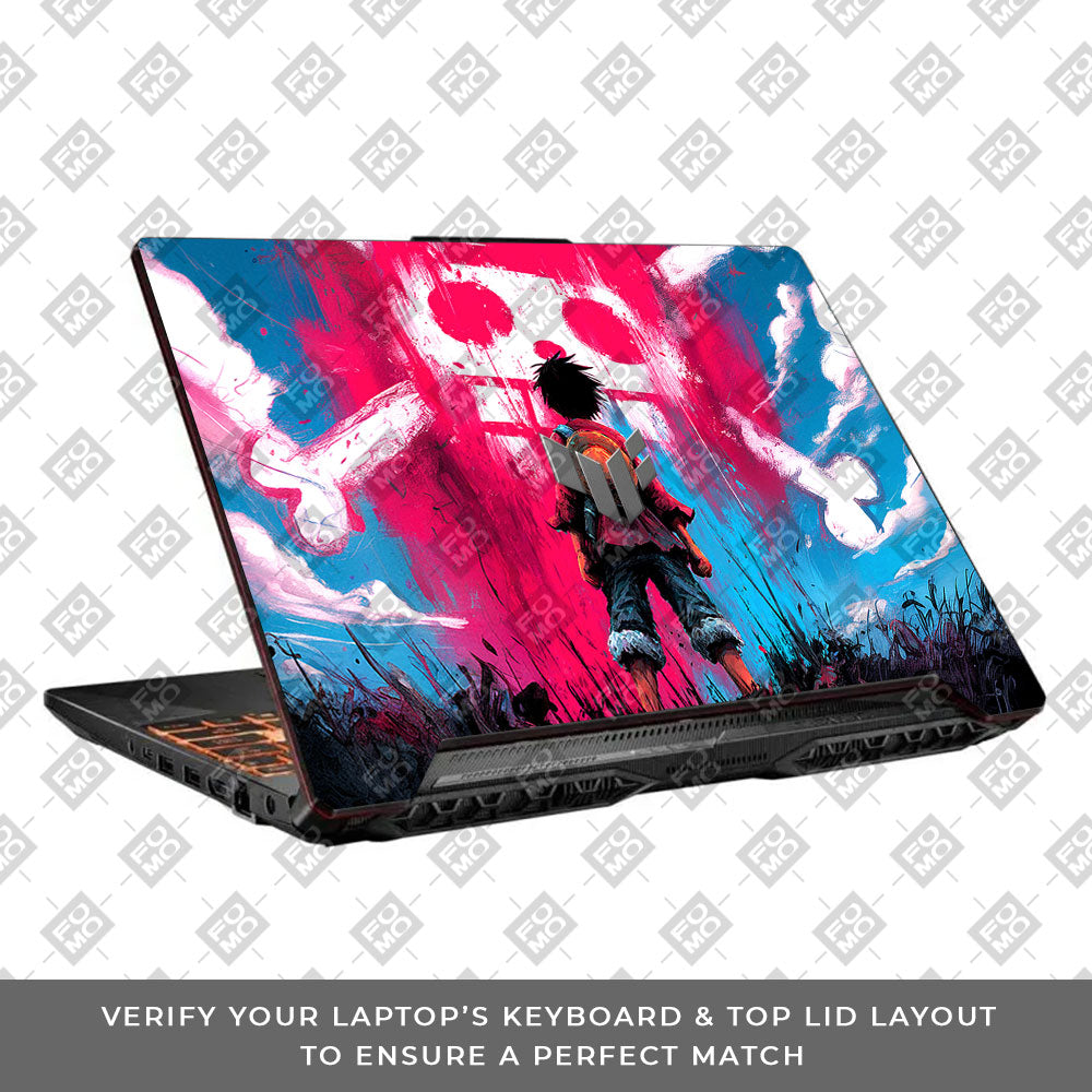Straw Hat Graffiti One Piece Asus TUF F15 FX506 & A15 FA506 Laptop Ski