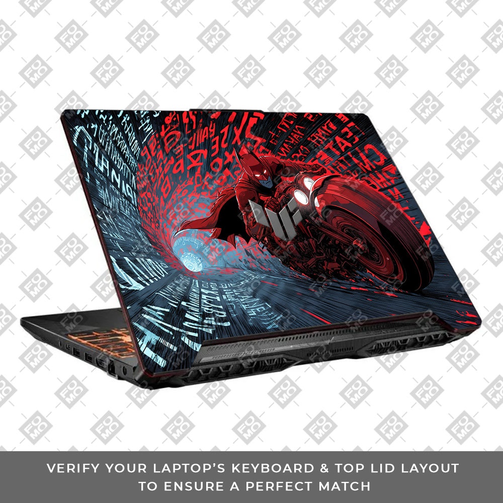 Dark Knight Overdrive Asus TUF F15 FX506 & A15 FA506 3D Laptop Skin
