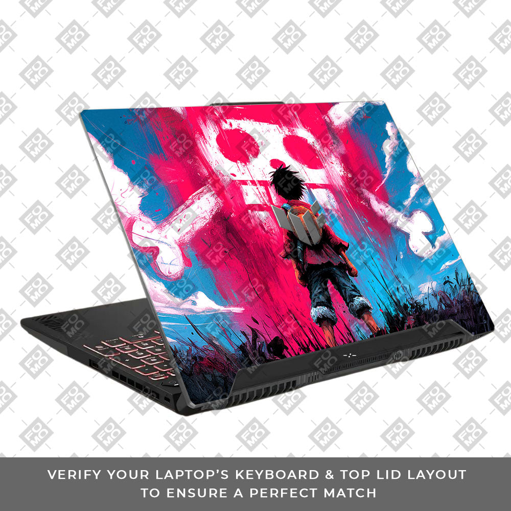 Straw Hat Graffiti One Piece Asus TUF F15 FX507 & A15 FA507 Laptop Ski
