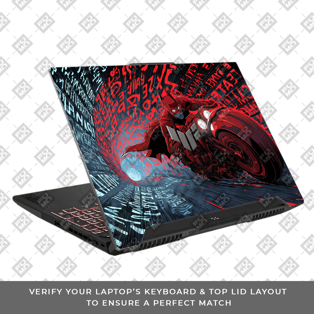 Dark Knight Overdrive Asus TUF F15 FX507 & A15 FA507 3D Laptop Skin