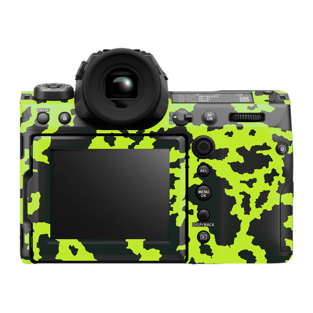Neon Green Splatter FujiFilm GFX 100S II Camera Skin