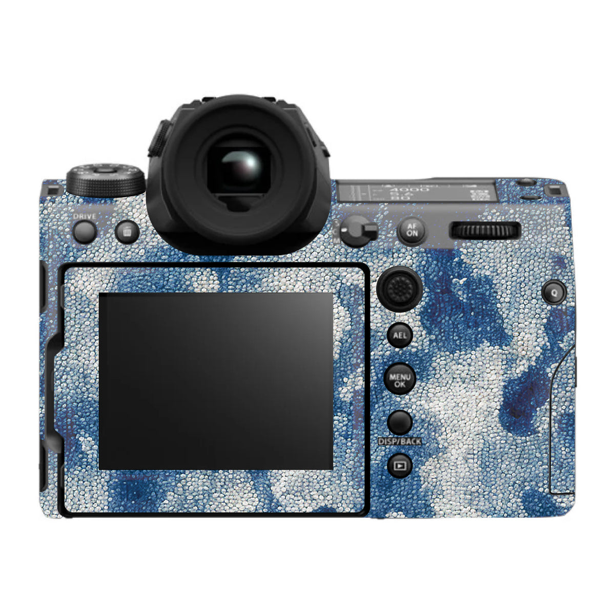 Blue Watercolor Fabric FujiFilm GFX 100S II Camera Skin