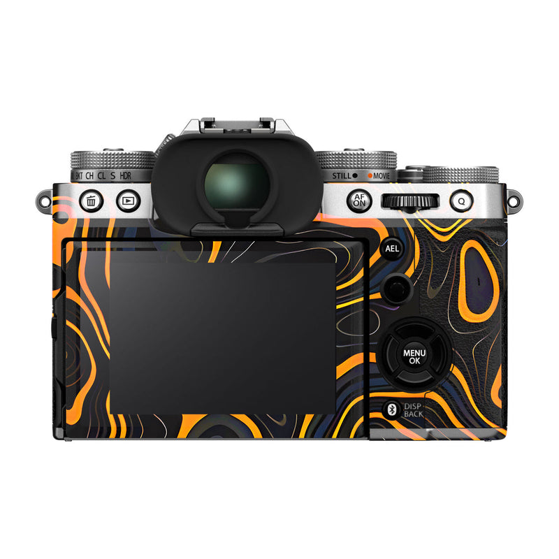 Amber Topographic Waves FujiFilm X-T5 Camera Skin