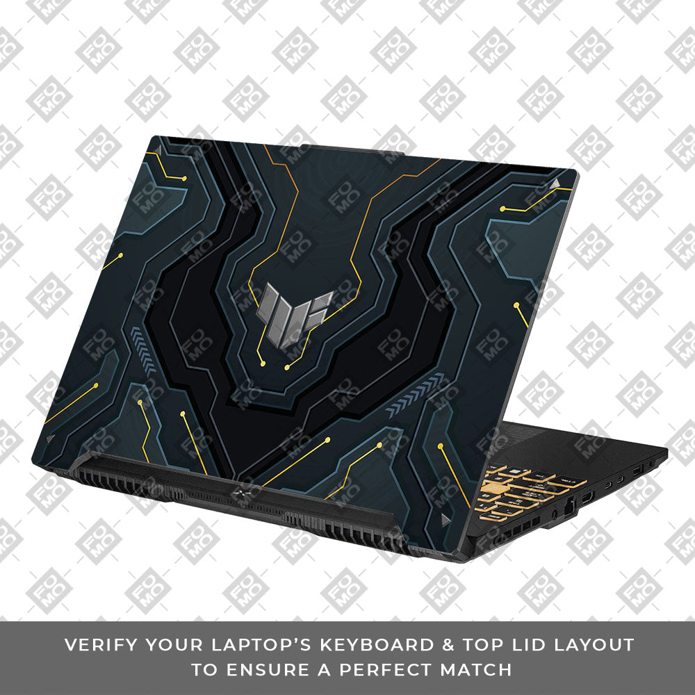 Futuristic Techno Asus TUF Gaming F16 and TUF Gaming A16 Laptop Skin