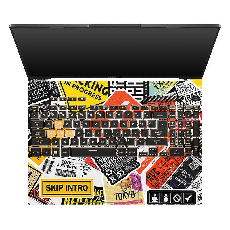 Tech Aesthetic Sticker Collage Asus TUF Gaming F16 and TUF Gaming A16