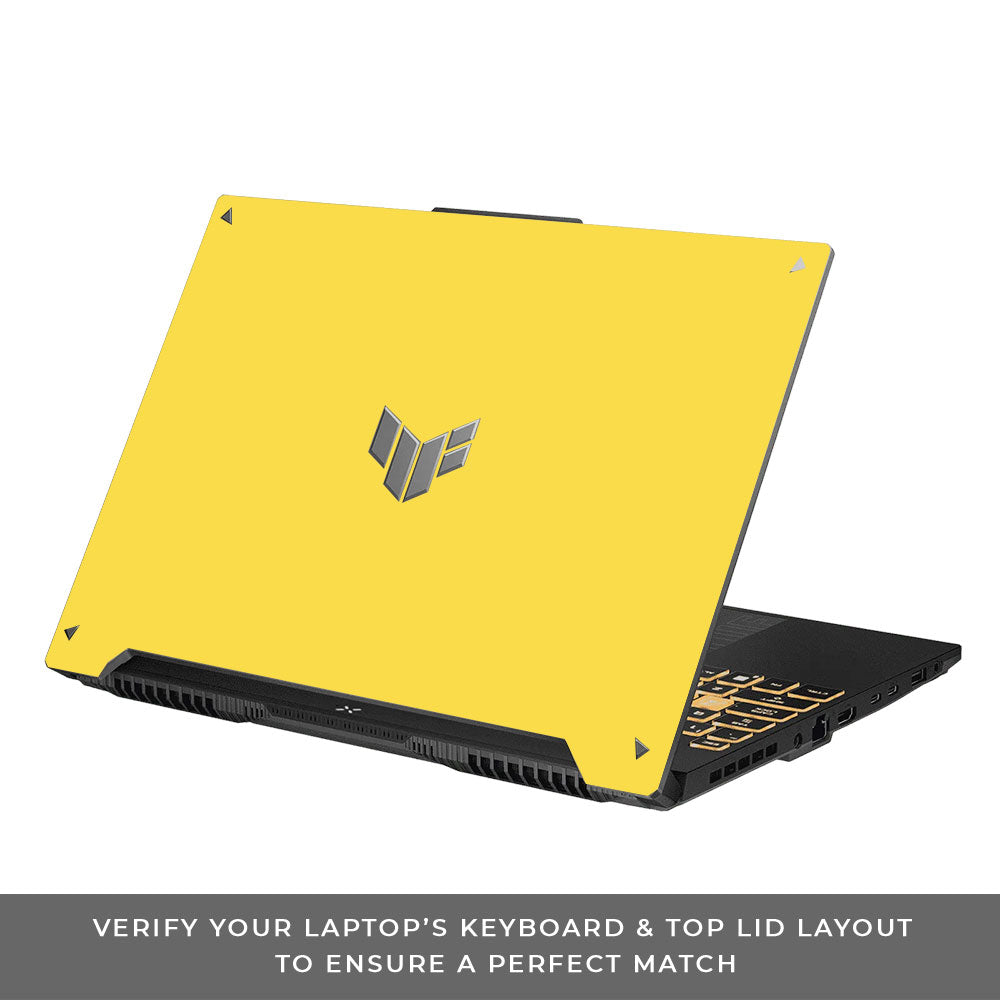 Textured Yellow Asus TUF Gaming F16 and TUF Gaming A16 Laptop Skin