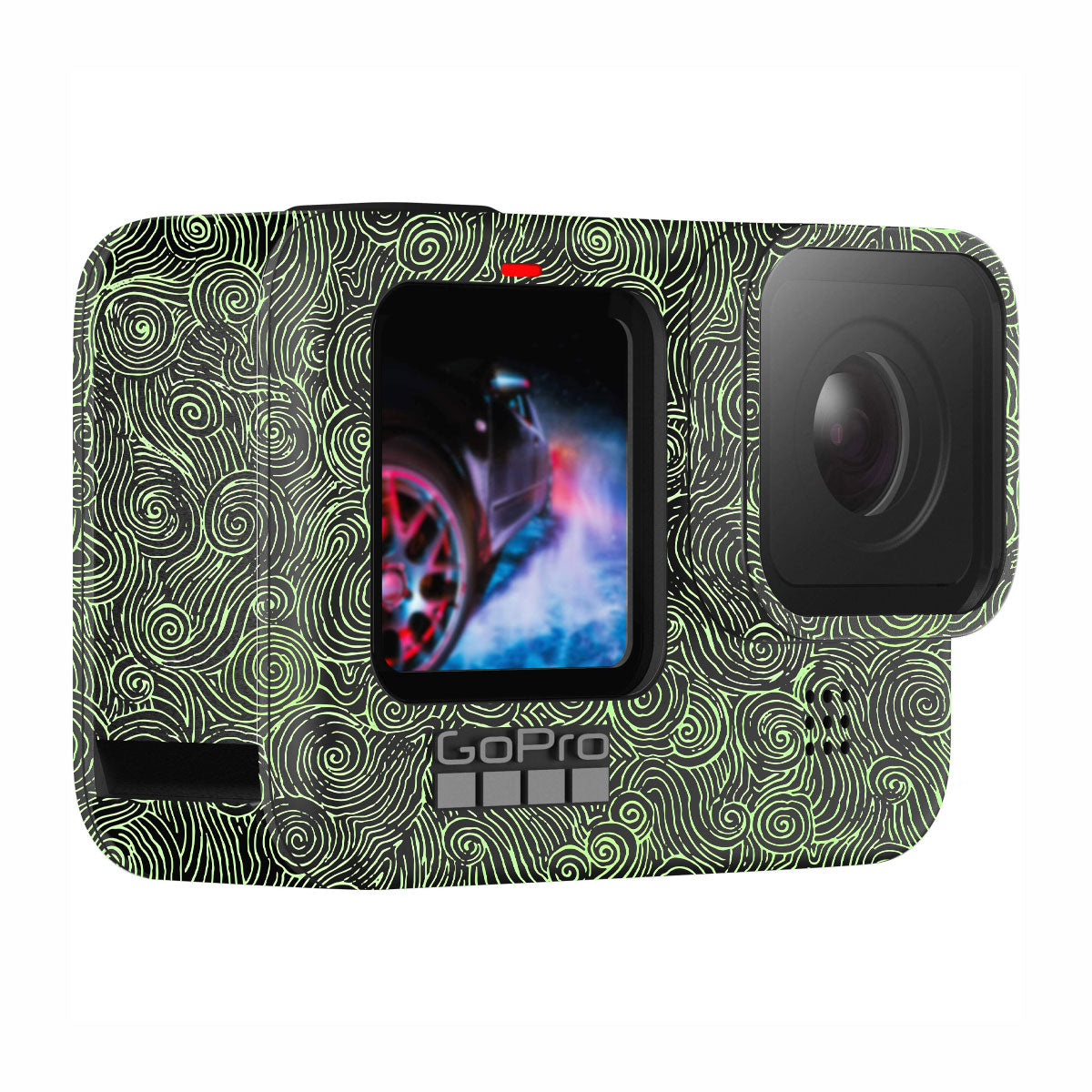 Green Spirals GoPro Hero 13 Camera Skin