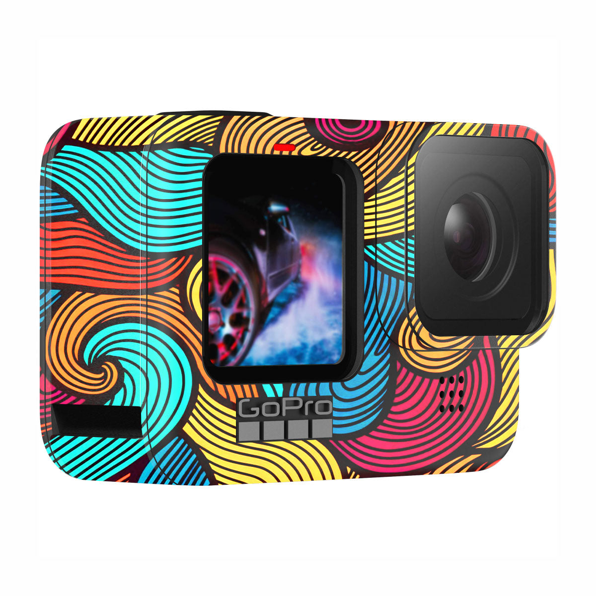 Retro Colorful Doodle Art Pattern GoPro Hero 10 Camera Skin