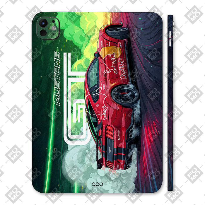 Apple iPad Pro 11 M5 2025 Mustang GT Red Bull Drift Beast Tablet Skin