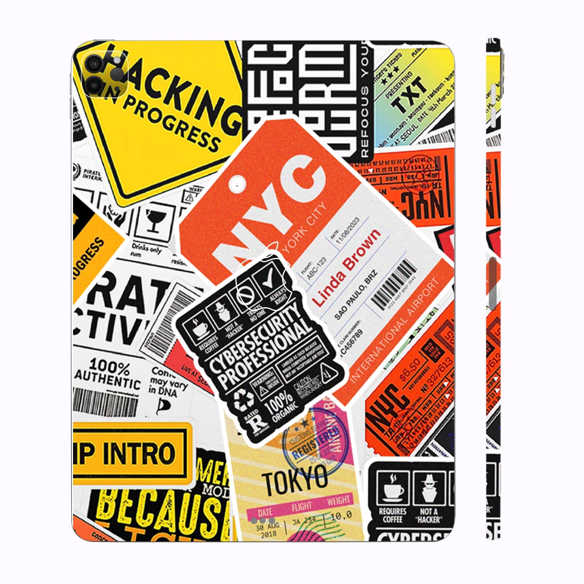Apple iPad Pro 11 2020 Tech Aesthetic Sticker Collage Tablet Skins