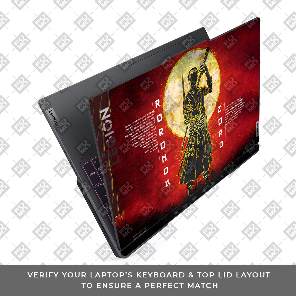 Zoro Under Golden Moon Lenovo Legion 5 Pro 16IRX8 and 16IRX9 Laptop Sk