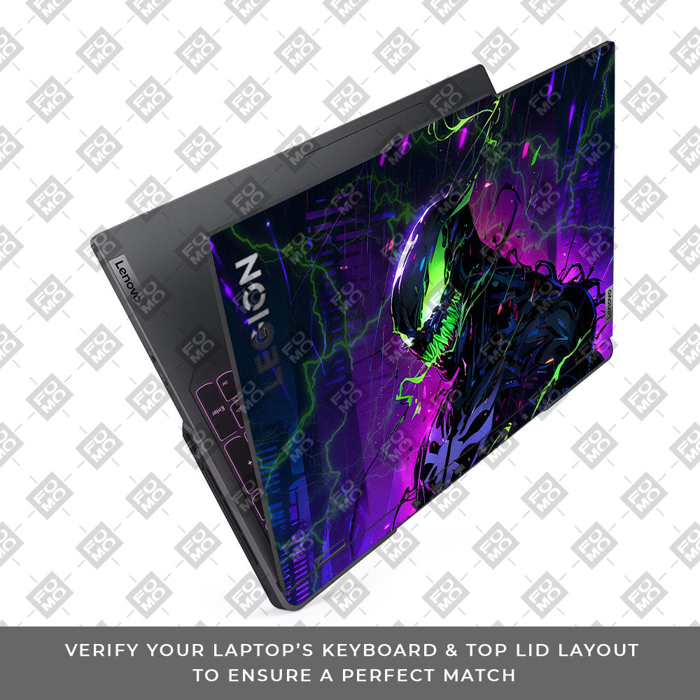Venom Chaos Surge Lenovo Legion 5 Pro 16IRX8 and 16IRX9 3D Laptop Skin