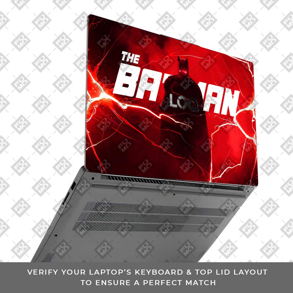 Red Rage Batman Lenovo LOQ Essential 15IAX9E 3D Laptop Skin