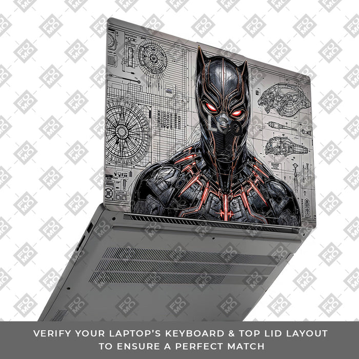 Black Panther Vibranium Tech Lenovo LOQ Essential 15IAX9E 3D Laptop Sk