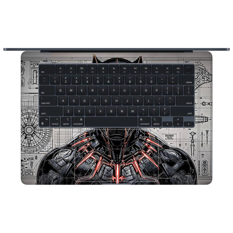 Black Panther Vibranium Tech MacBook Air 15 M2 2023 3D Laptop Skin