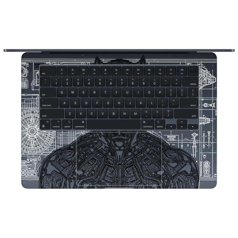 Transparent Black Panther Techshell MacBook Air 15 M5 2025 Laptop Skin