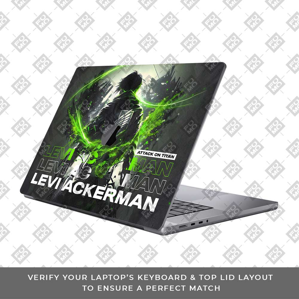 Levi Ackerman Neon Fury MacBook Pro 13 Intel 2020 Laptop Skin