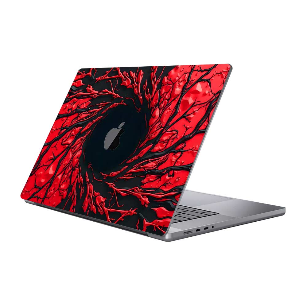 Spiderman Web Red MacBook Pro 13 M2 2022 Laptop Skin