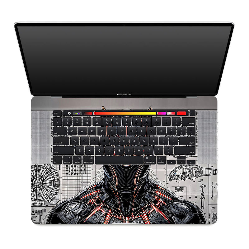 Black Panther Vibranium Tech MacBook Pro 16 2019 3D Laptop Skin