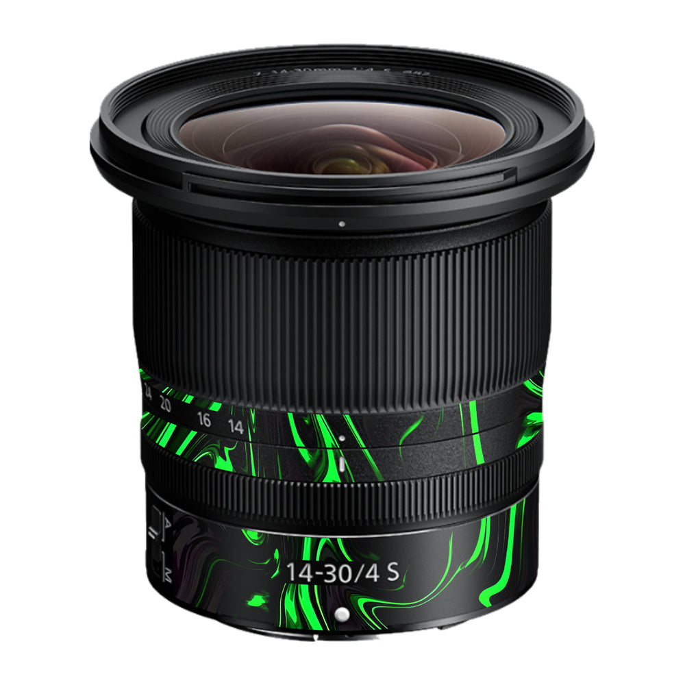 Green Liquid Pattern Nikon Nikkor Z 14-30mm F/4 S Camera Lens Skin