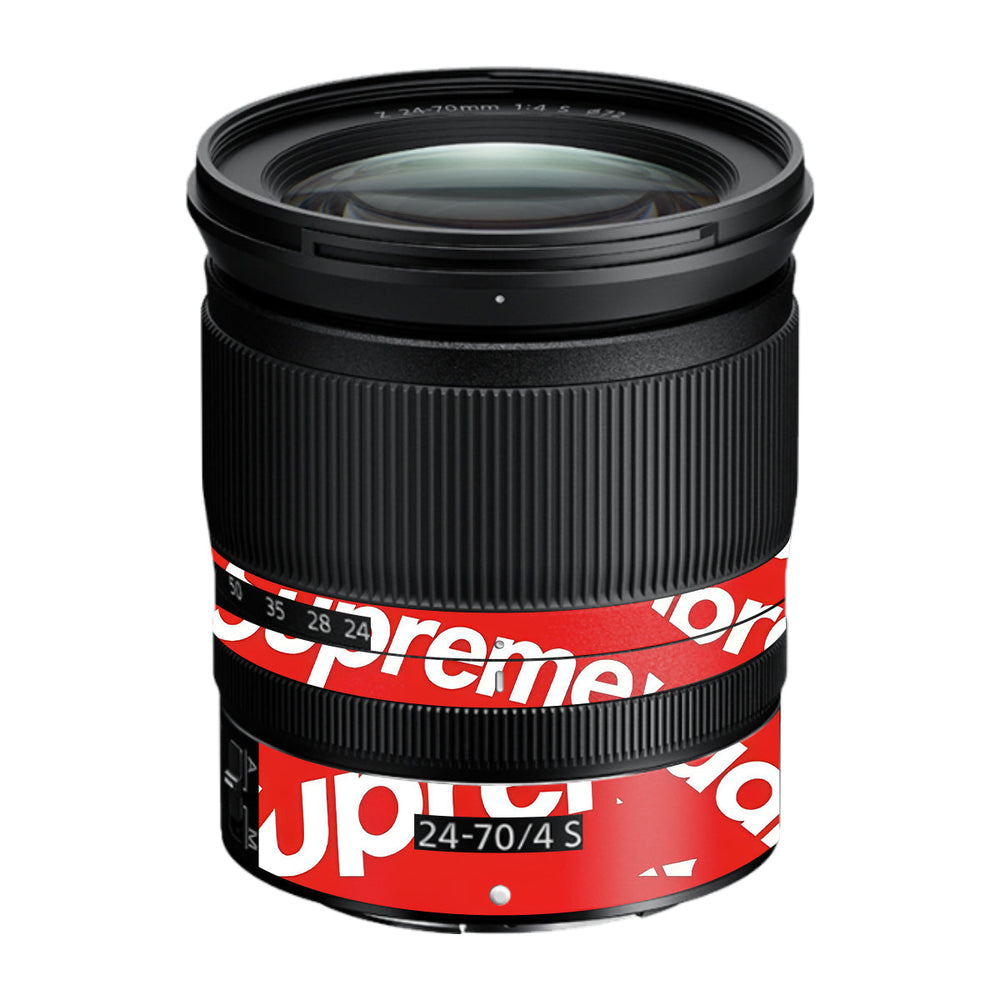 Supreme Red Nikon Nikkor Z 24-70mm F/4 S Camera Lens Skin