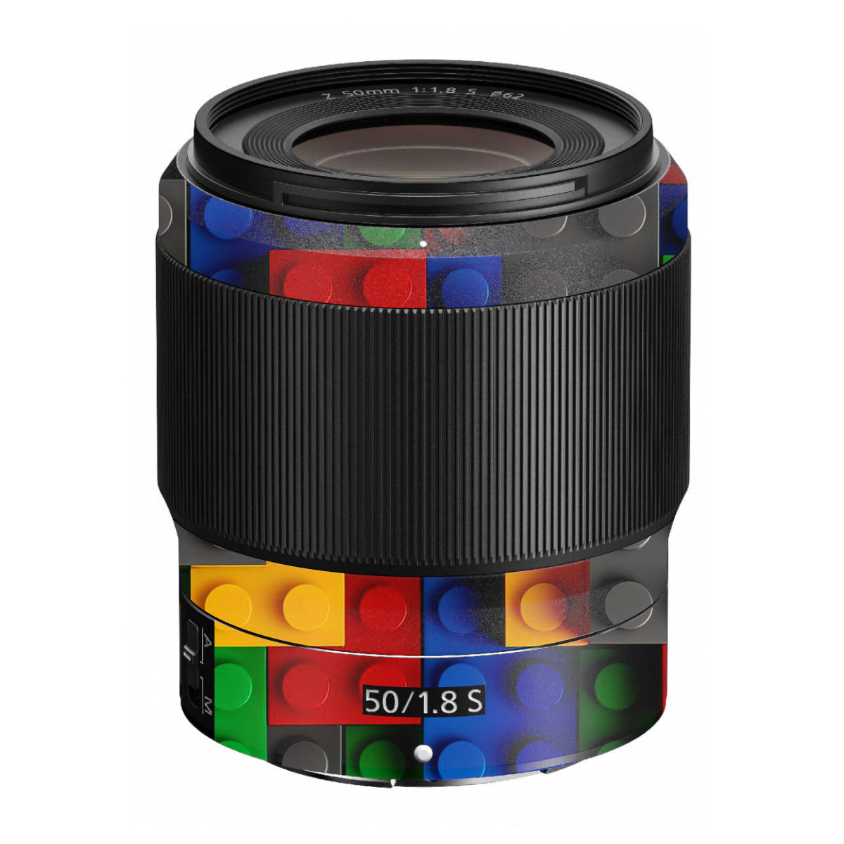 Colorful LEGO Brick Wall Pattern Nikon Nikkor Z 50mm F/1.8 S Camera Le
