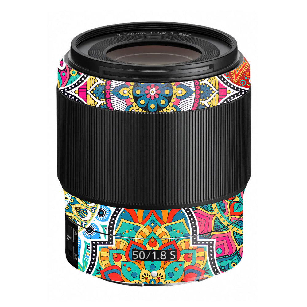 Boho Mandala Tile Pattern Nikon Nikkor Z 50mm F/1.8 S Camera Lens Skin