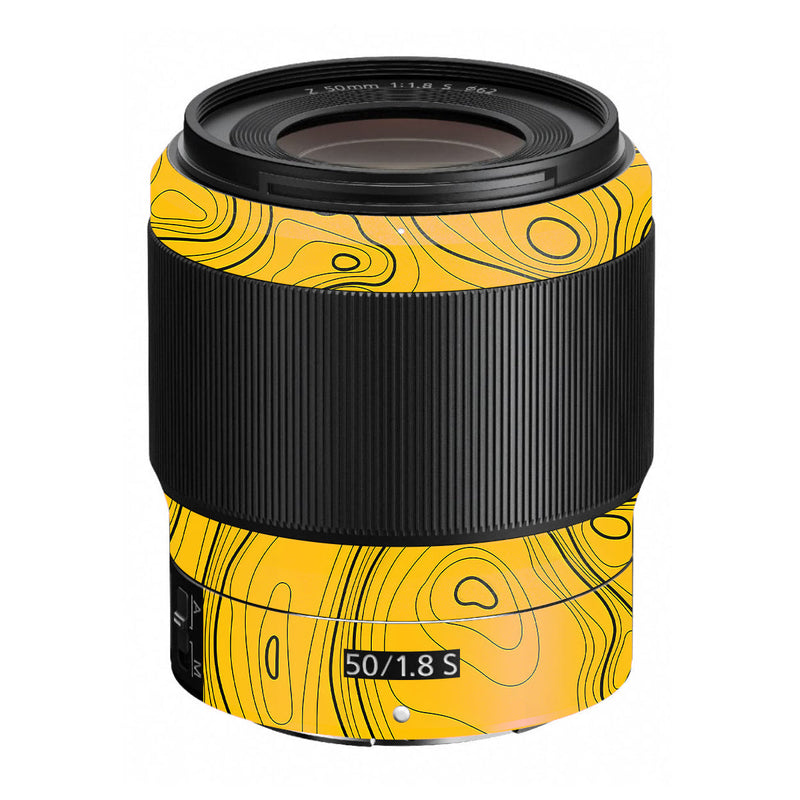 Topographic Map Pattern Nikon Nikkor Z 50mm F/1.8 S Camera Lens Skin