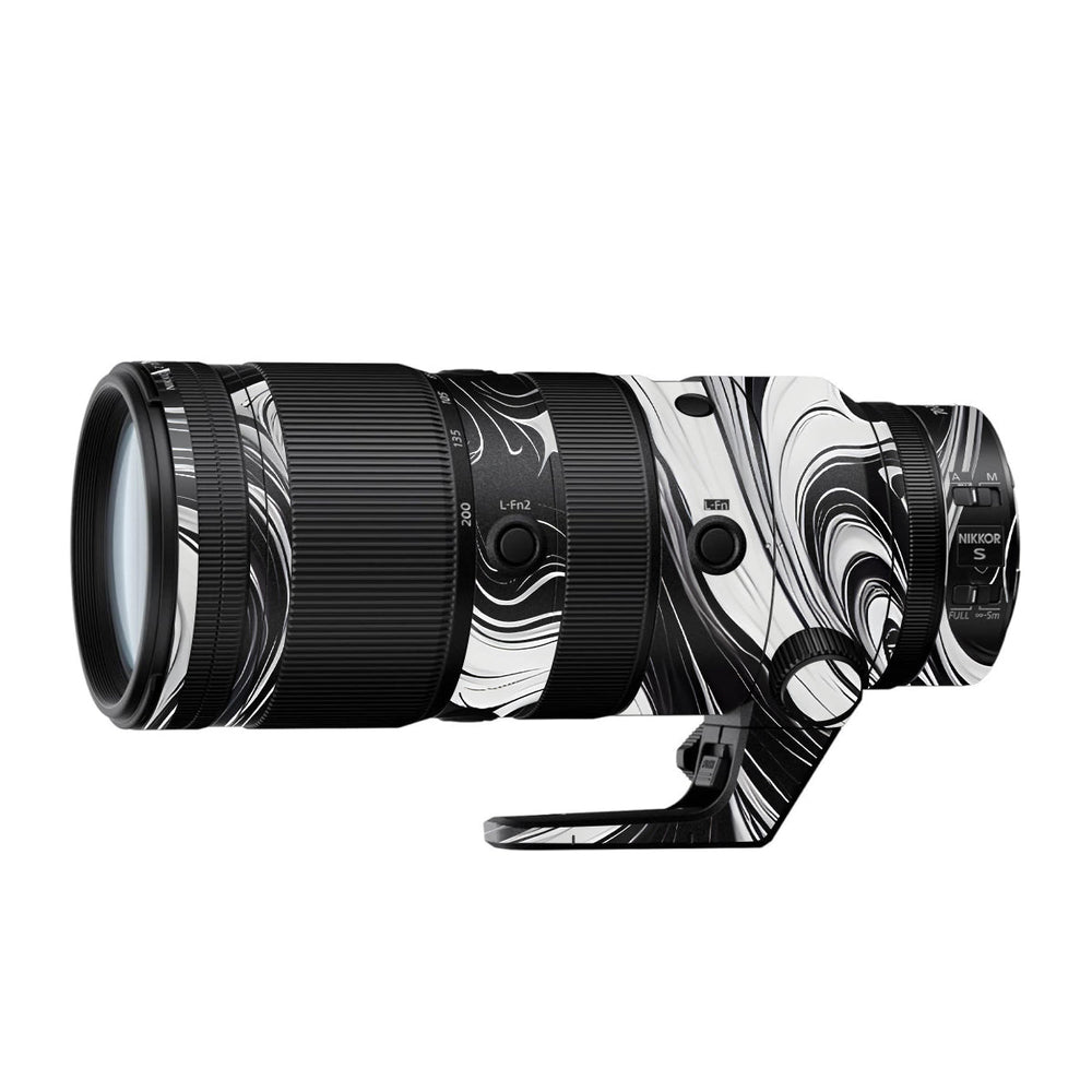 Black and White Marble Nikon Nikkor Z 70-200mm F/2.8 Camera Lens Skin