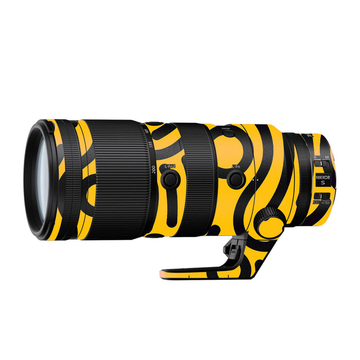 Minimal Yellow Wave Nikon Nikkor Z 70-200mm F/2.8 Camera Lens Skin