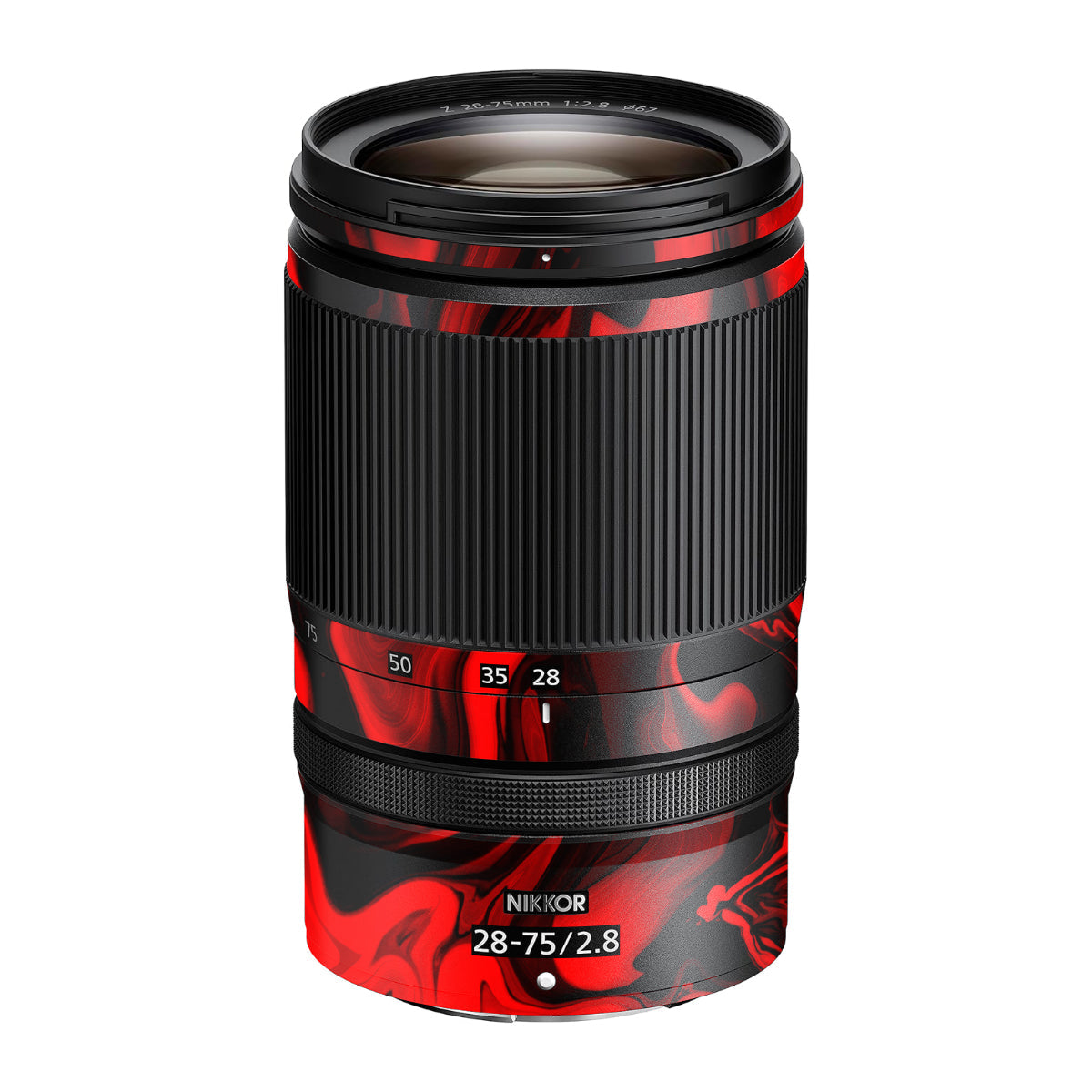 Red Lava Flow Nikon Nikkor Z 28-75mm F/2.8 Camera Lens Skin