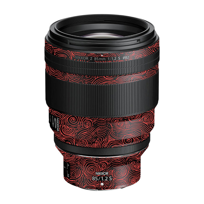 Red Spirals Nikon Nikkor Z 85mm F/1.2 S Camera Lens Skin