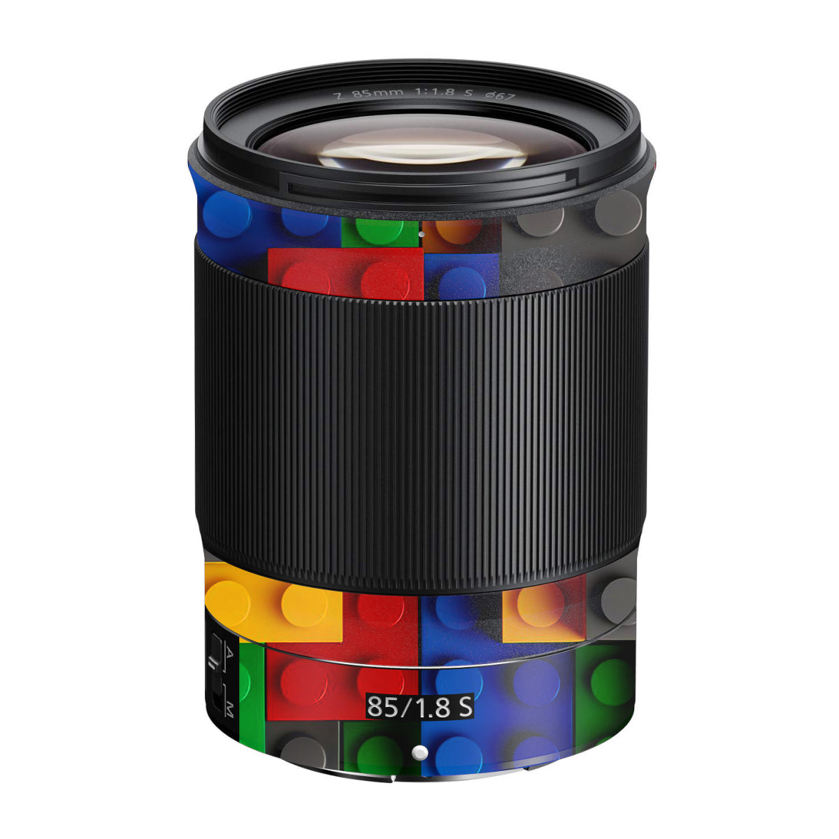 Colorful LEGO Brick Wall Pattern Nikon Nikkor Z 85mm F/1.8 S Camera Le