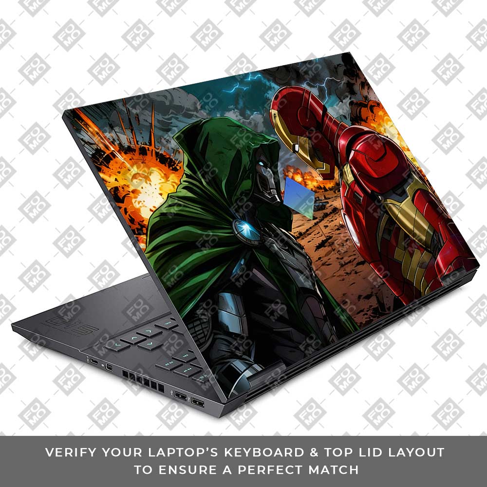 Iron Man vs Doom HP Omen 15 3D Laptop Skin