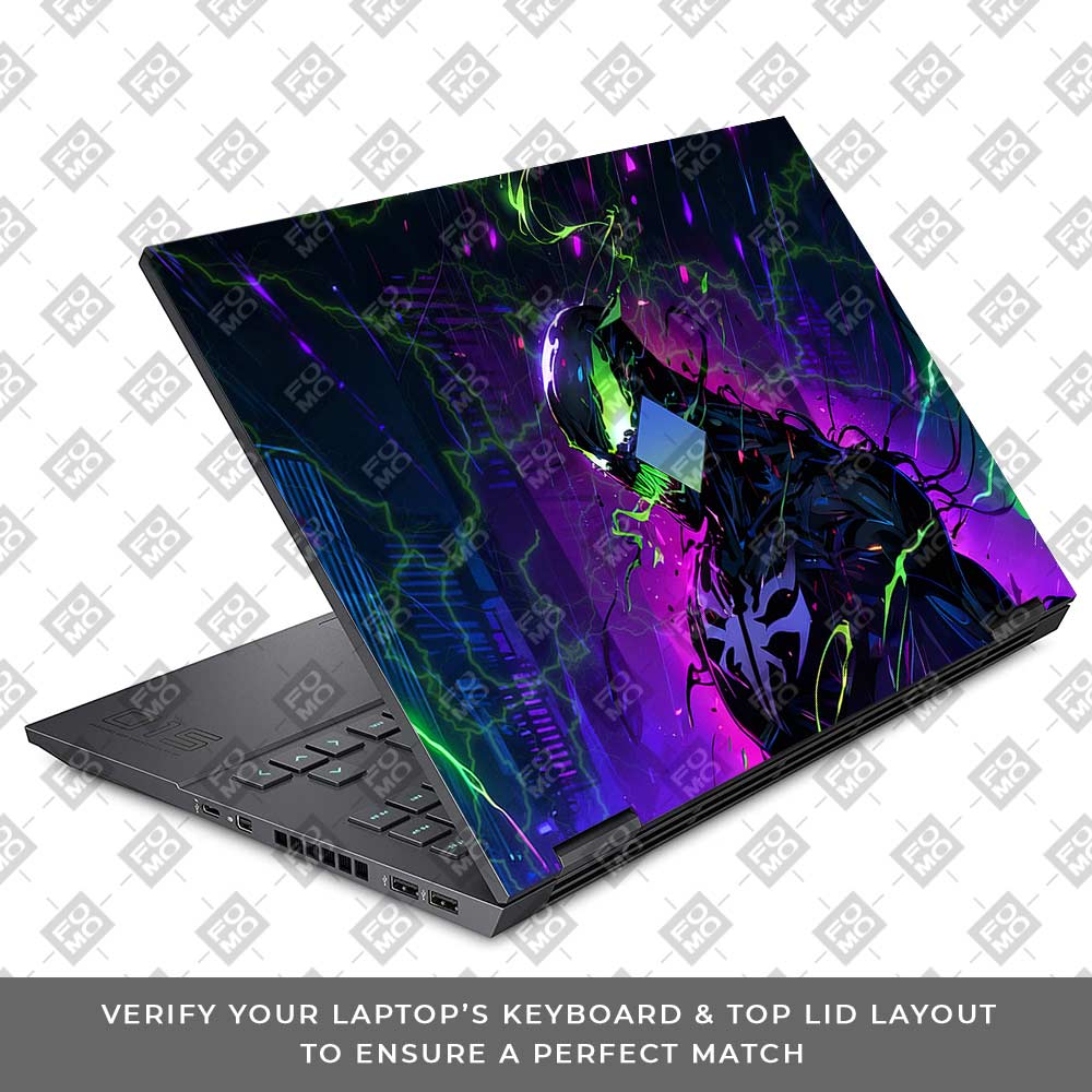 Venom Chaos Surge HP Omen 15 3D Laptop Skin