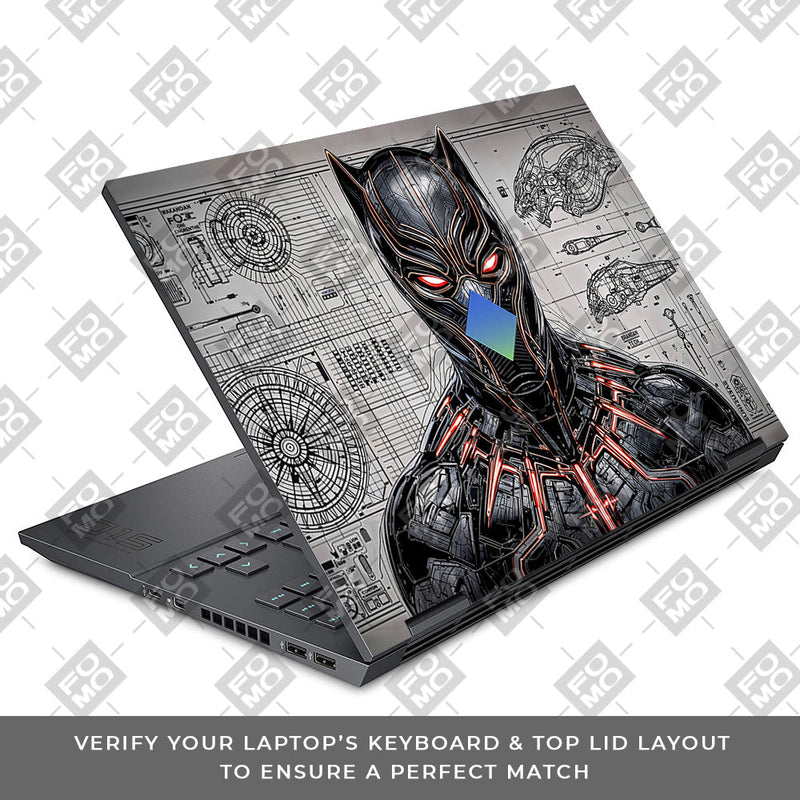 Black Panther Vibranium Tech HP Omen 15 3D Laptop Skin