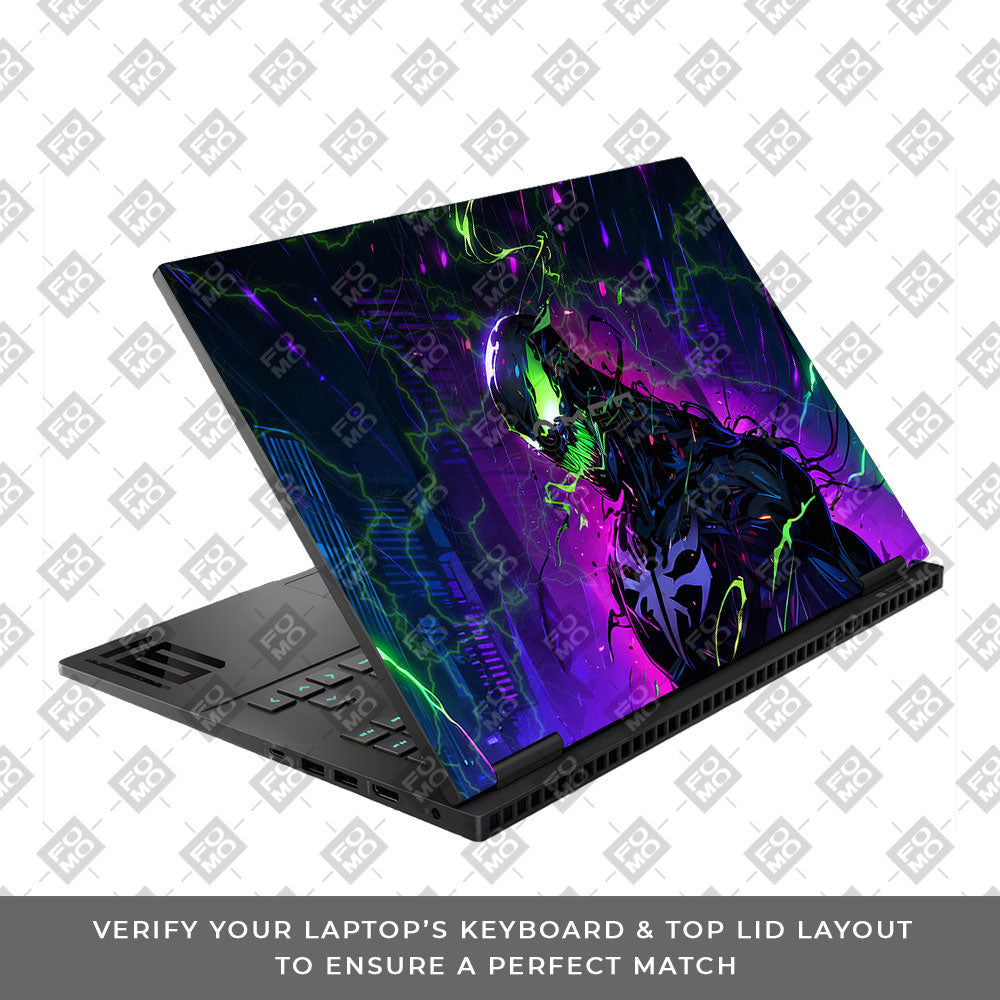 Venom Chaos Surge HP Omen Gaming 16 3D Laptop Skin