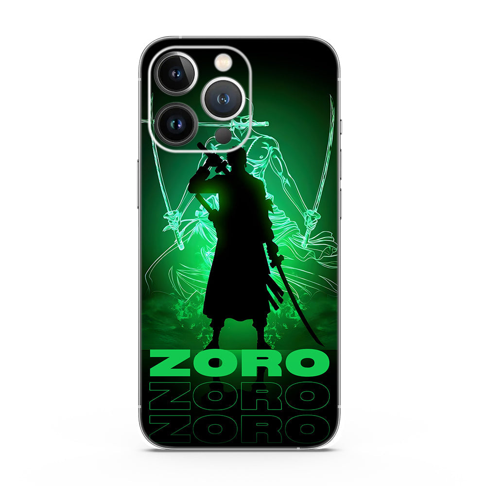 Zoro Green Fluorescent Anime Mobile Skin