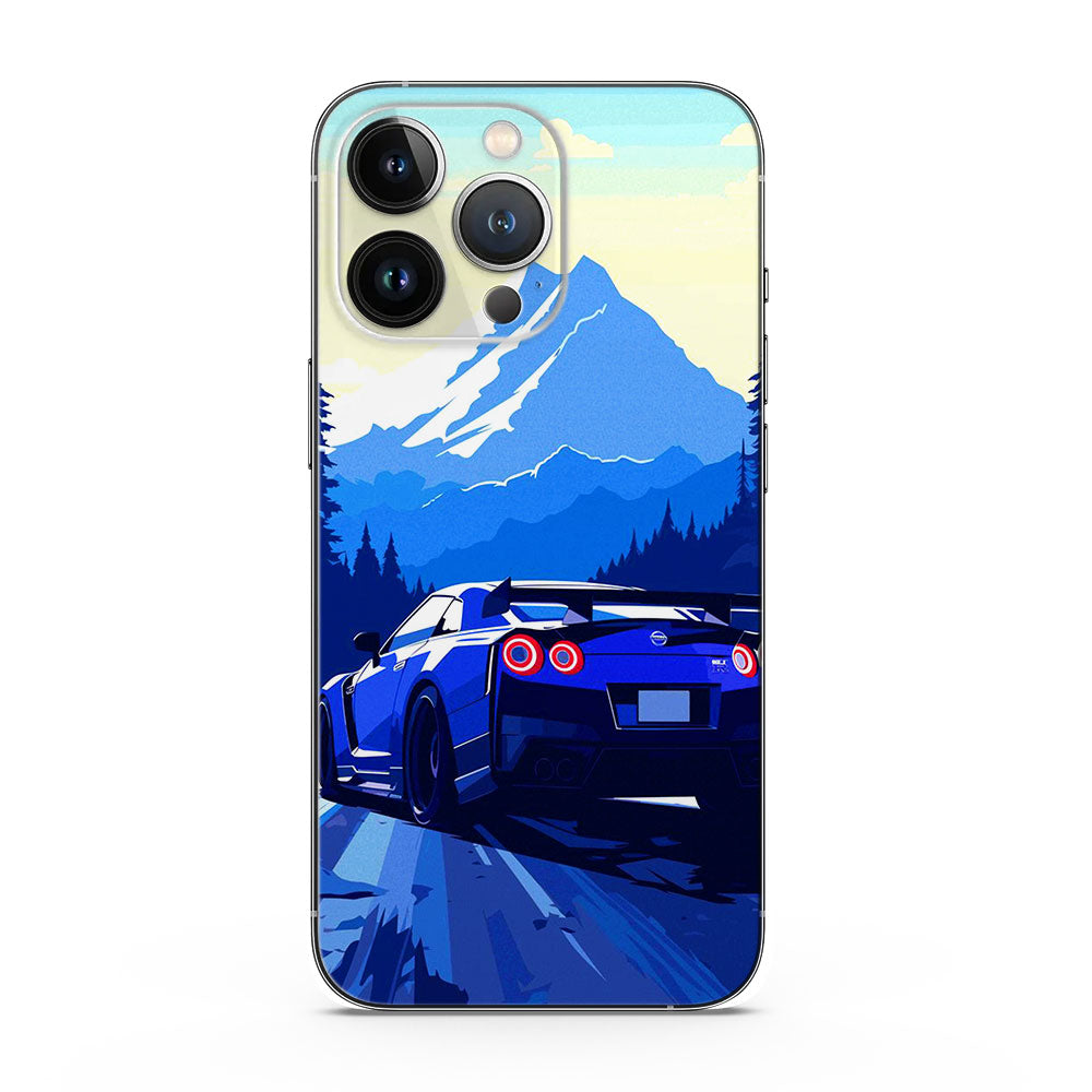 Nissan GT-R R35 Blue Mobile Skins