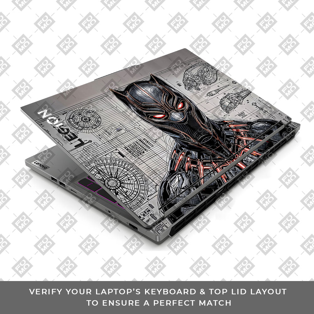 Black Panther Vibranium Tech Lenovo Legion 5 16IRX9 3D Laptop Skin
