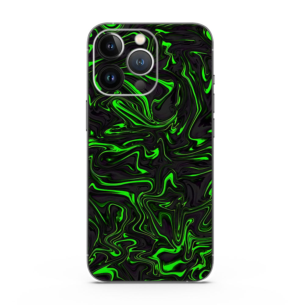 Green Liquid Pattern Mobile Skins