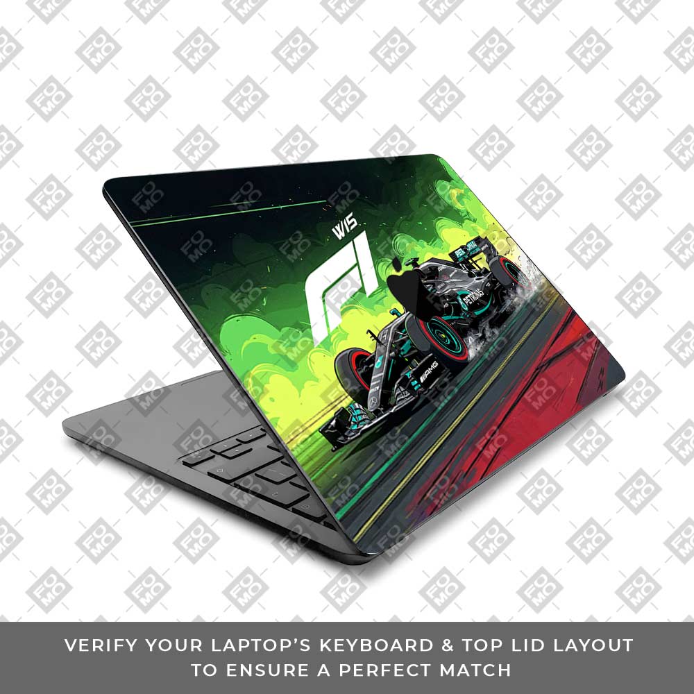 W15 F1 Red Bull x AMG Velocity MacBook Air 15 M4 2025 3D Laptop Skin