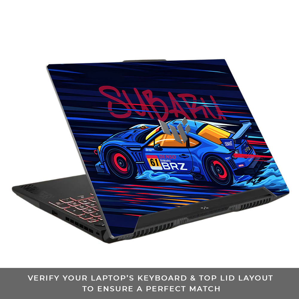 Subaru BRZ Asus TUF F15 FX507 & A15 FA507 Laptop Skin
