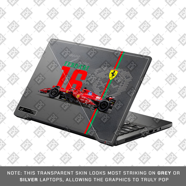 Transparent Ferrari Flame Asus ROG Zephyrus G14 GA401 Laptop Skin