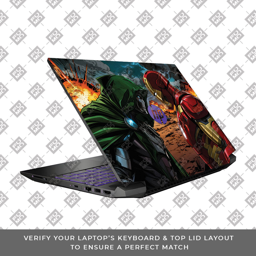 Iron Man vs Doom HP Pavilion Gaming 15 EC Series 3D Laptop Skin